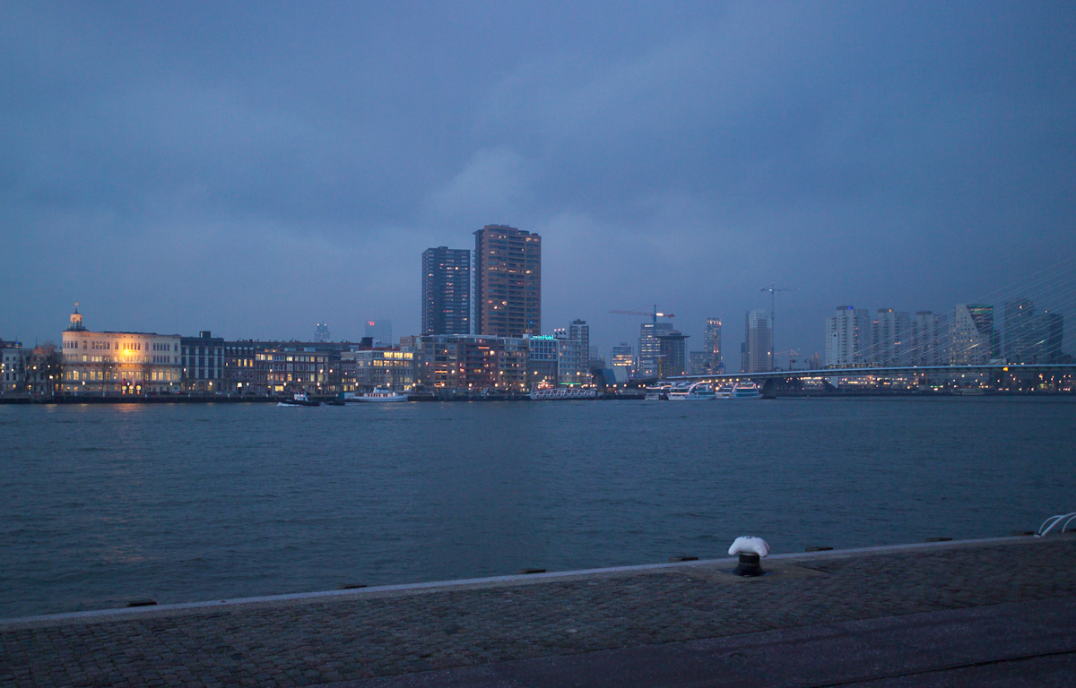Skyline avond Rotterdam | Fotograaf Dirk Verwoerd, reis-en stockfotografie